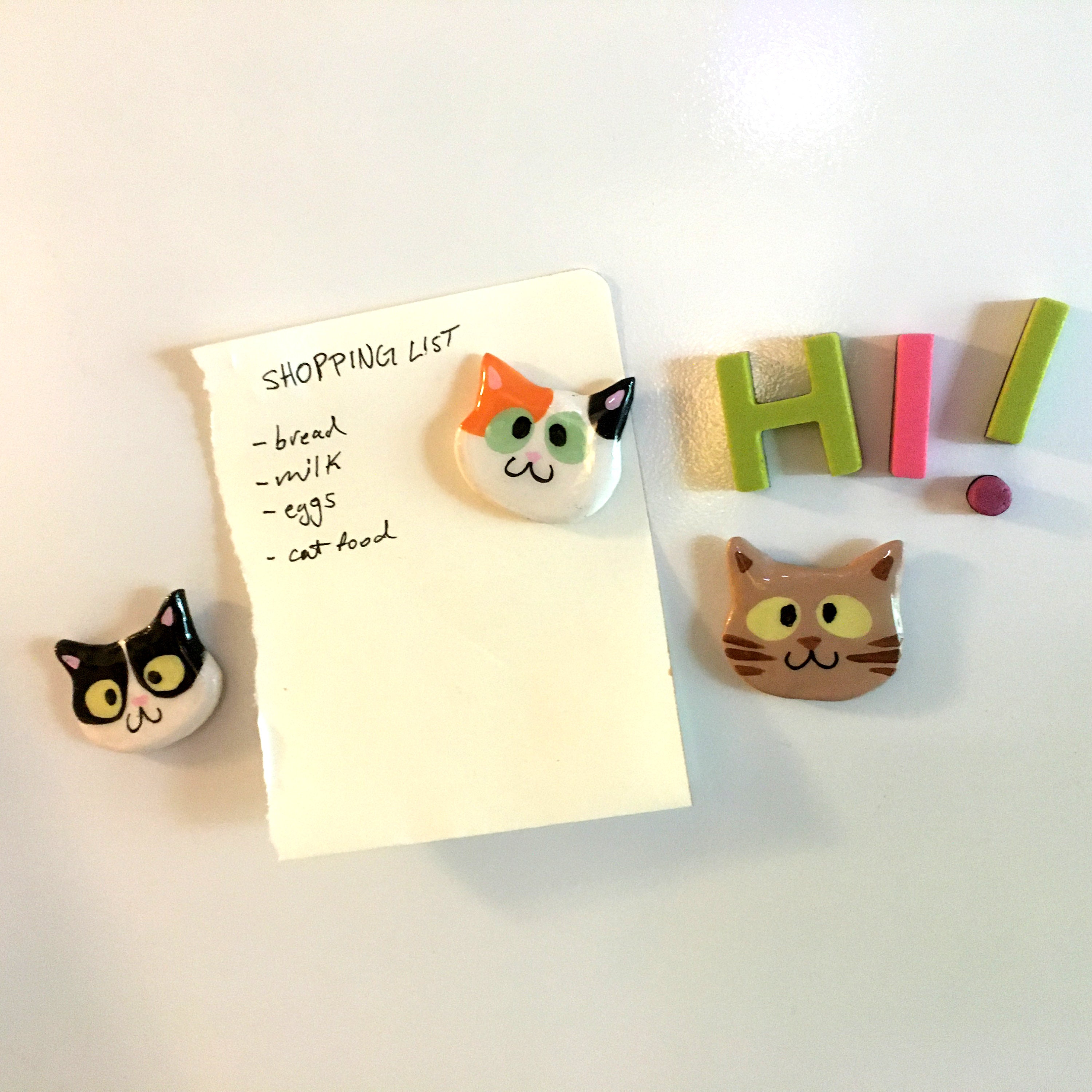 Clay Cat Magnets - Etsy