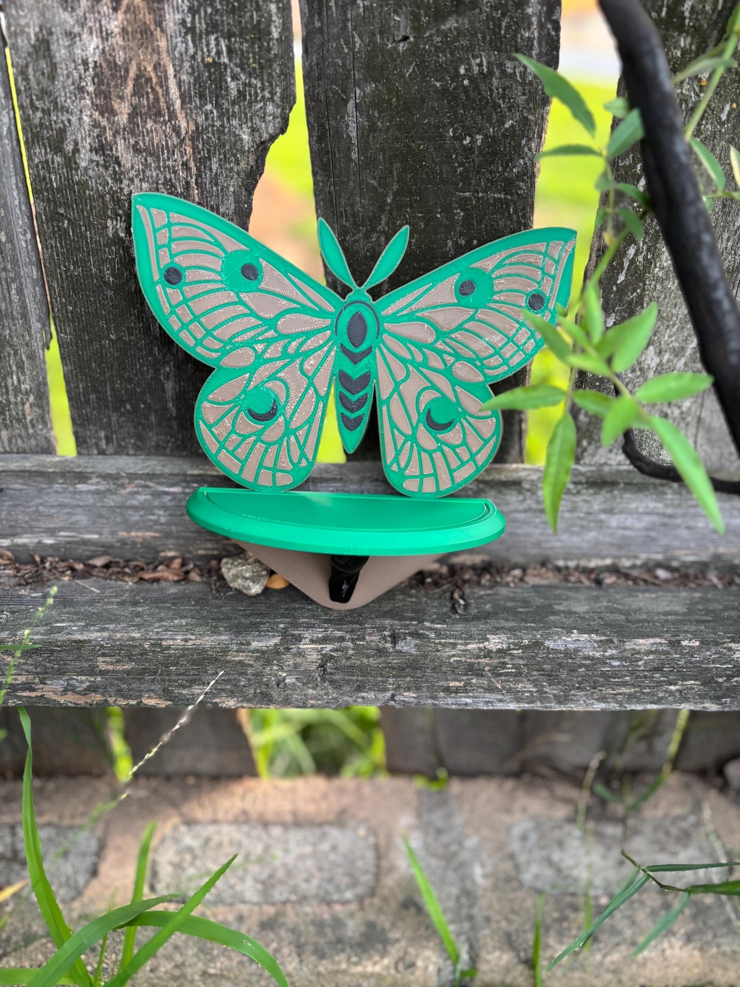 Moth Floating Wall Shelf | Gothic Lunar Moth Decor | 3D Printed Wall ...