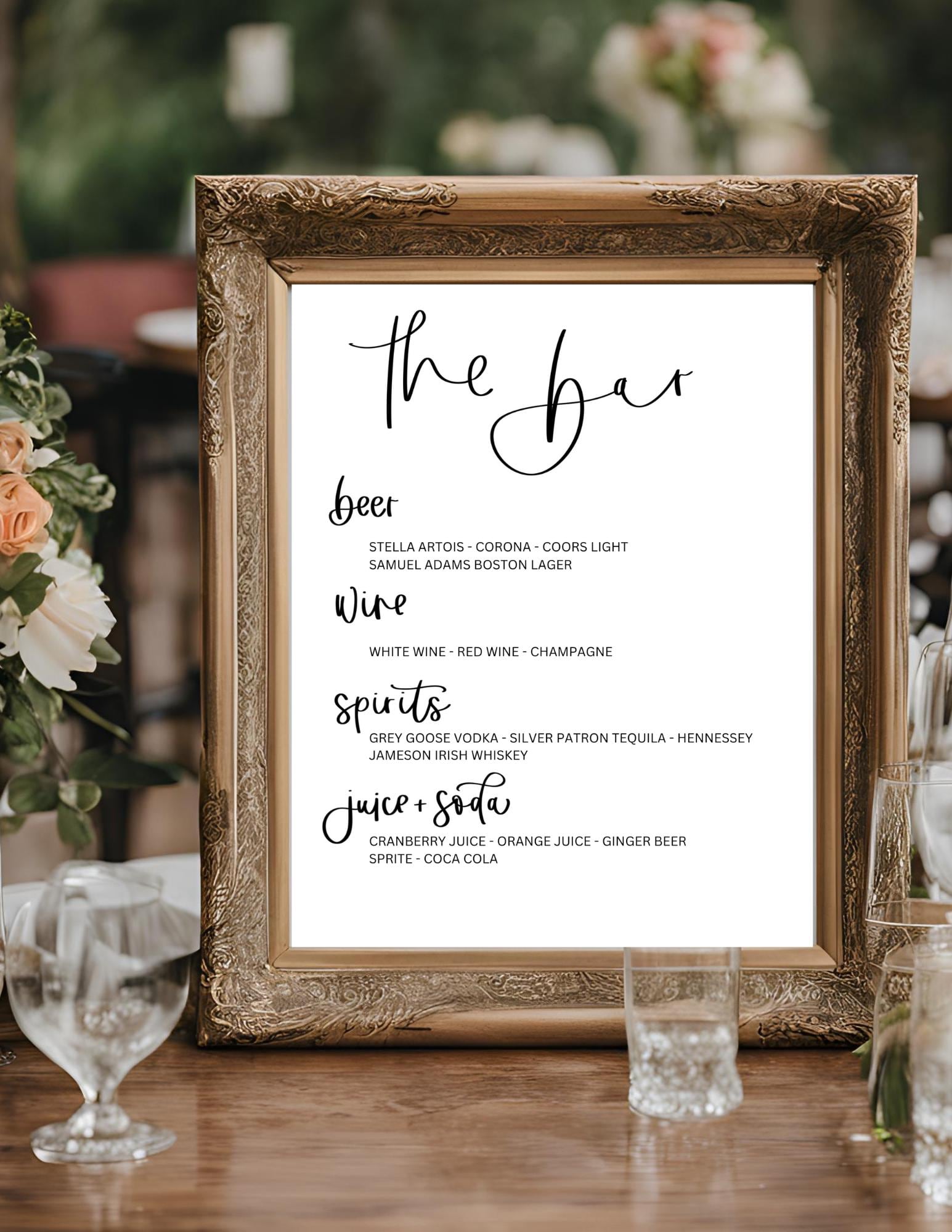 Bar Menu Template,simple Bar Menu, Printable Bar Menu Template,modern ...