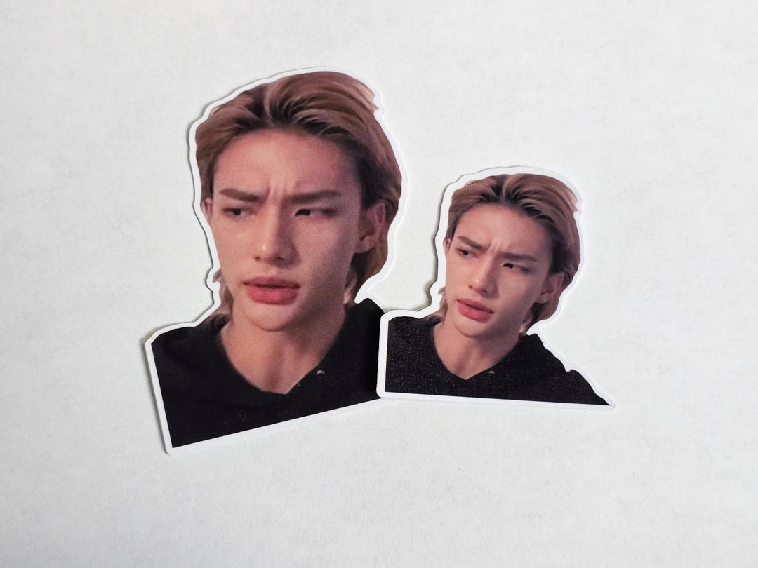 Stray Kids Hyunjin Wtf Face Sticker - Etsy