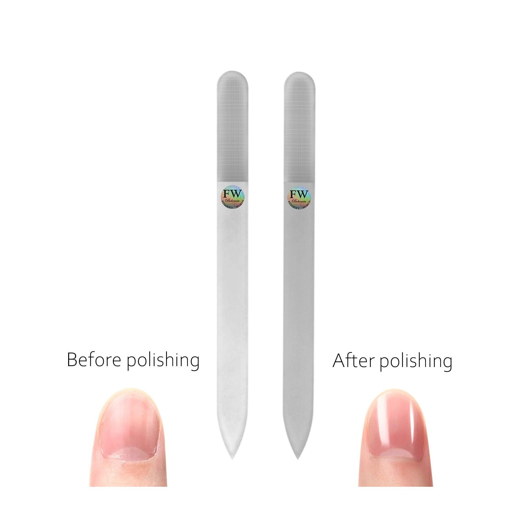 Glass Nail File and POLISHER - New Unique 2-IN-ONE Classic Nail File ...