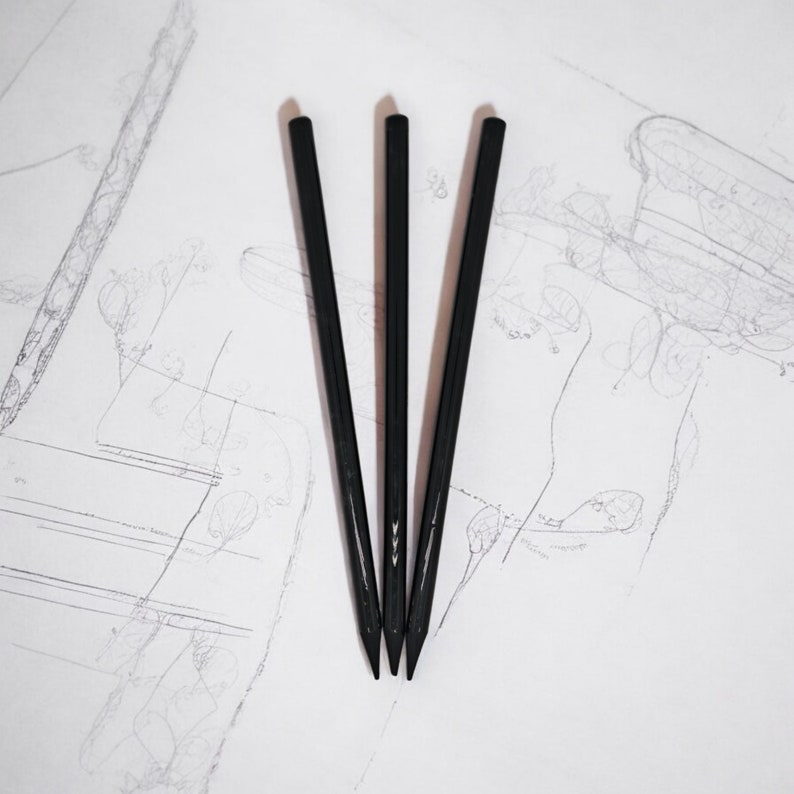 Woodless Graphite Pencil - Premium Black Grade HB for Artists and ...