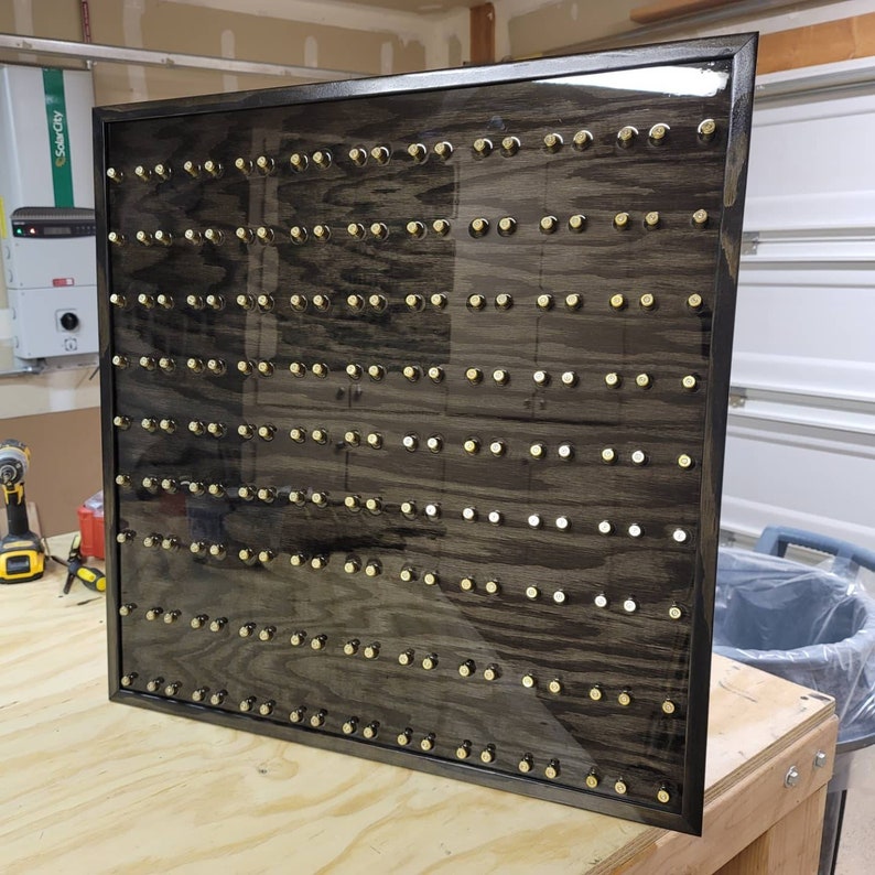 90ct Challenge Coin Display 9mm Bullet Casings Wall Mounted Military ...