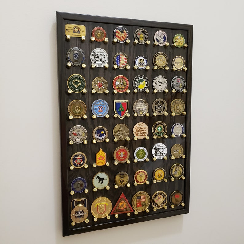 48ct Challenge Coin Display 9mm Bullet Casings Wall Mounted - Etsy