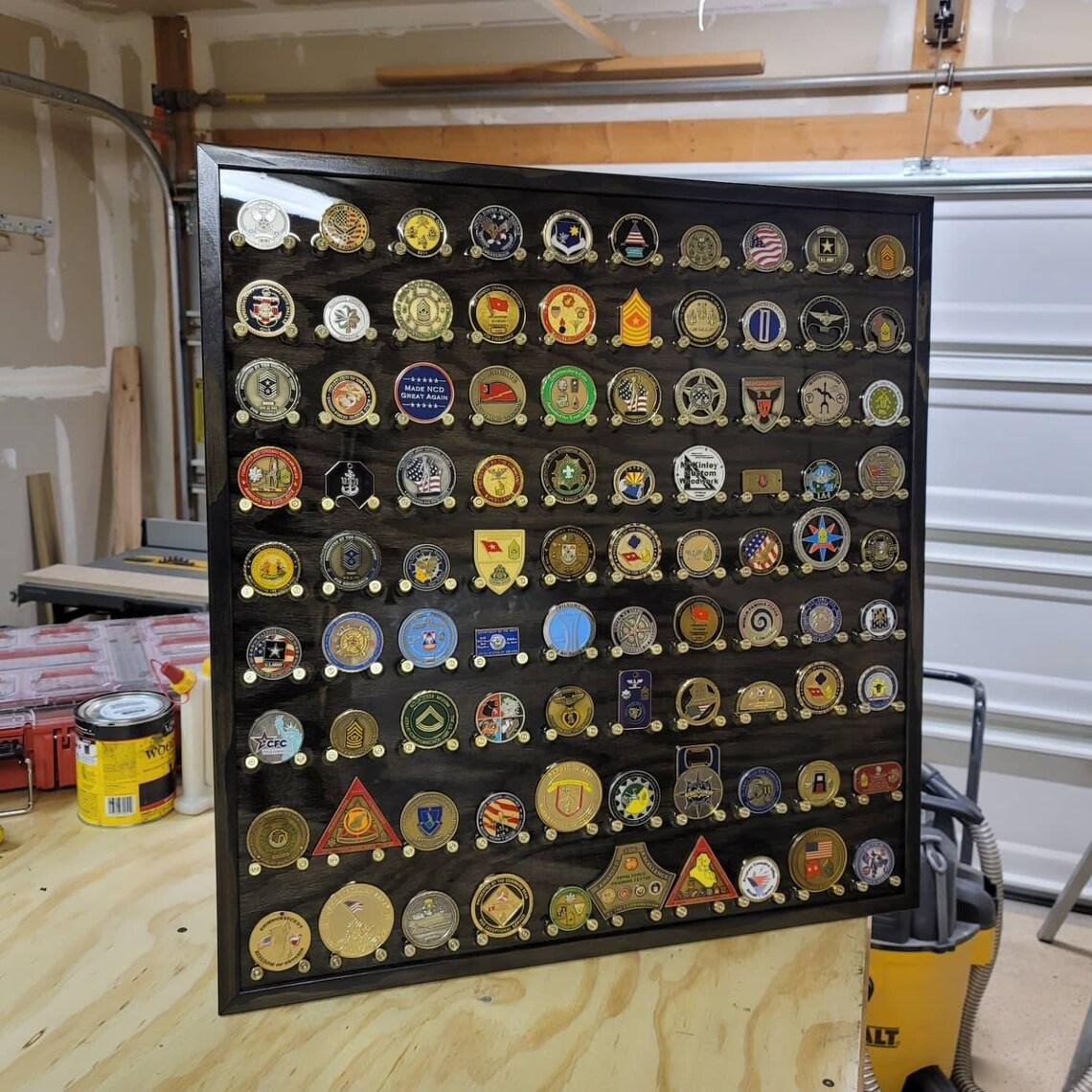 90ct Challenge Coin Display 9mm Bullet Casings Wall Mounted - Etsy
