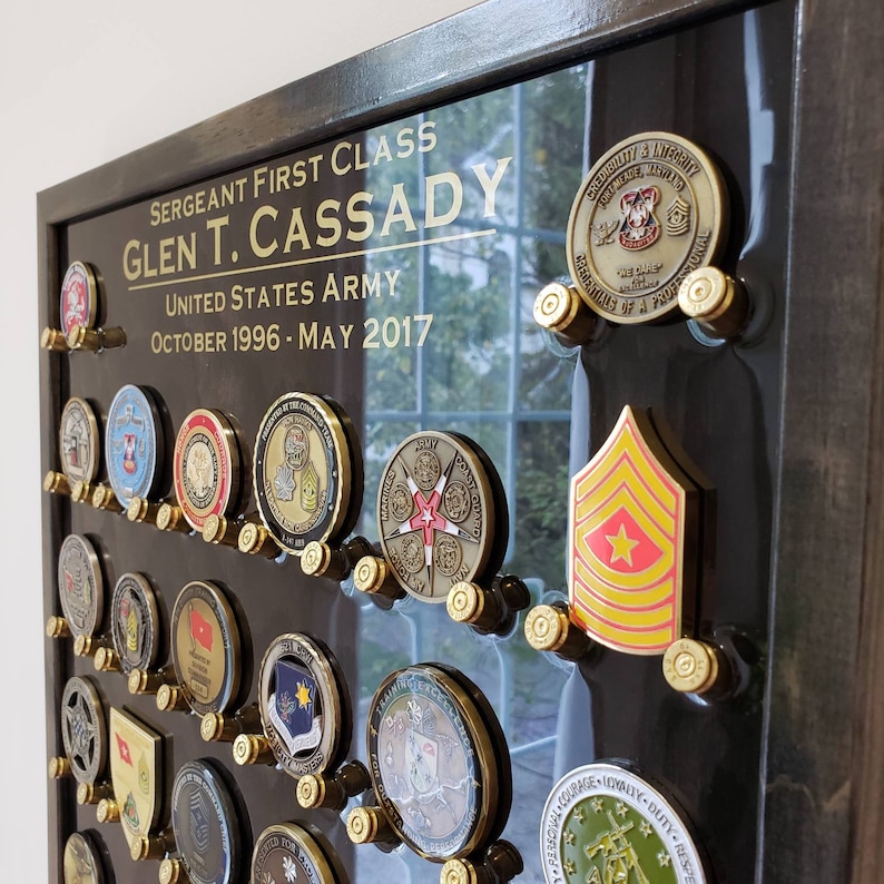 44ct Challenge Coin Display Personalized 9mm Bullet Casings - Etsy