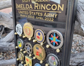 26ct Challenge Coin Display Personalized 9mm Bullet Casings Wall ...