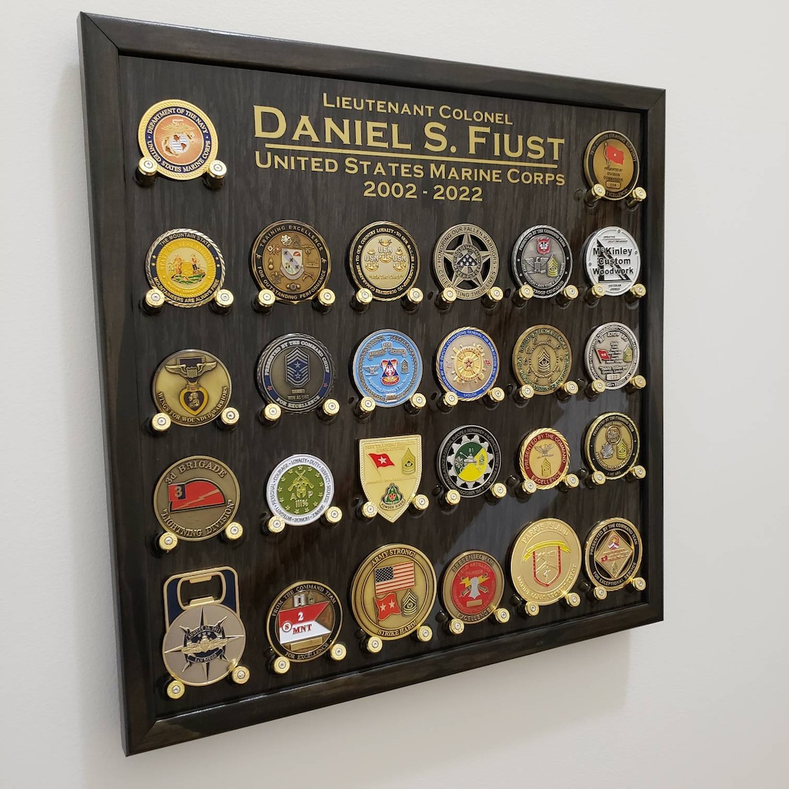 26ct Challenge Coin Display Personalized 9mm Bullet Casings - Etsy