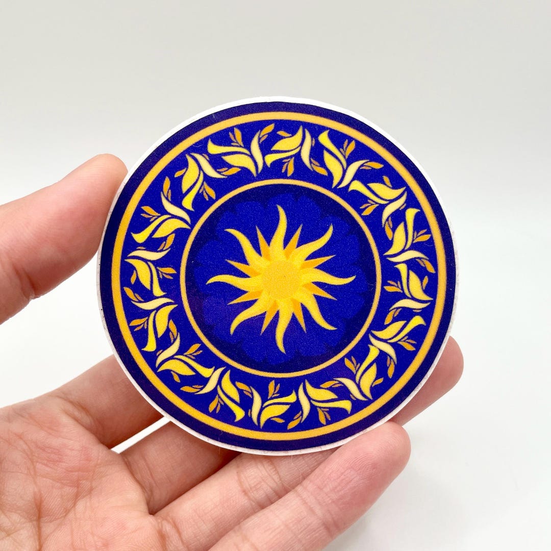 Sun Summoner Mandala Circle Sticker - Etsy