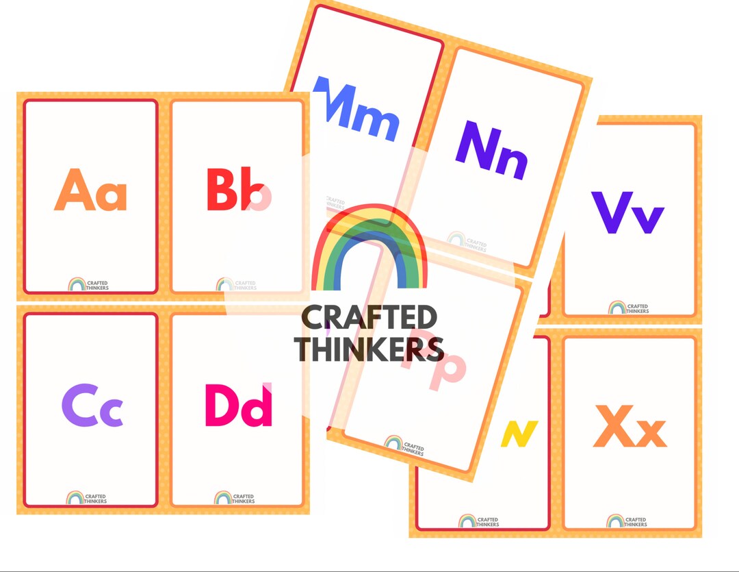 Alphabet Flashcards, Digital Download, Printable, Decor, Alphabet ...