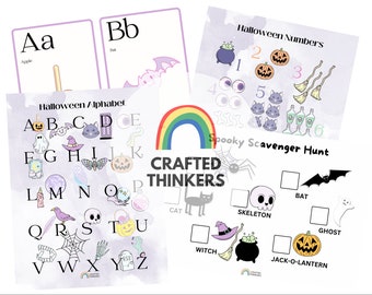 Fall Bundle, Alphabet Poster, Flashcards, Scavenger Hunt, Digital ...