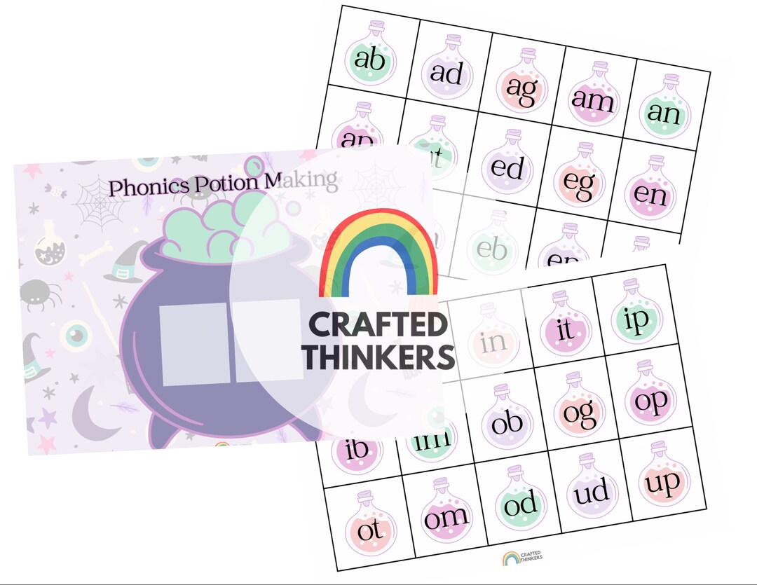 Halloween Potion Learning Bundle, Alphabet, Phonics, Math Flashcards ...