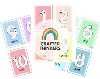 Number 1-20 Flash Cards. Printable Jumbo Counting Cards - Etsy