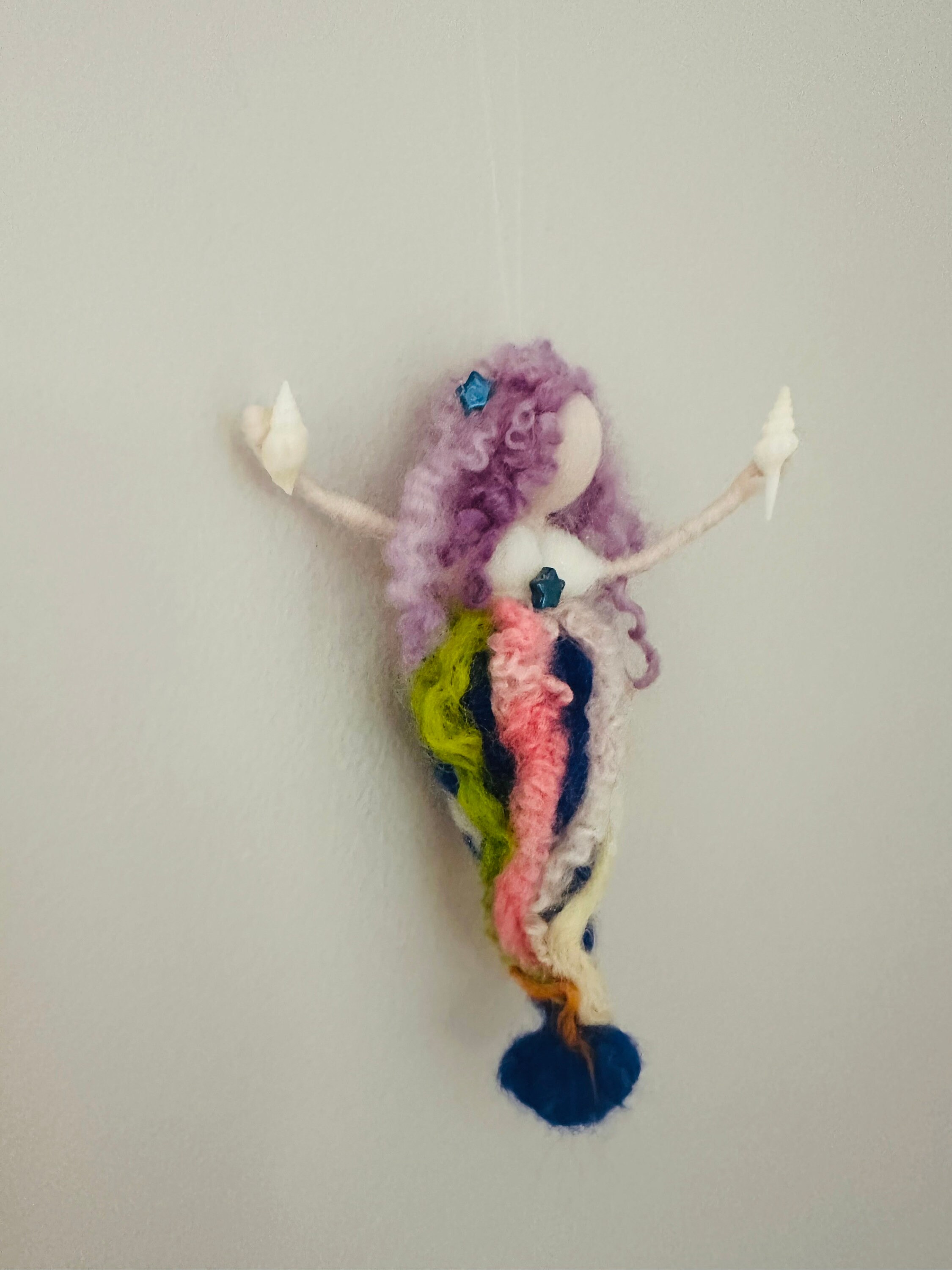 Mermaids With Shells Felt Needled Hanging Decor Ornament - Etsy