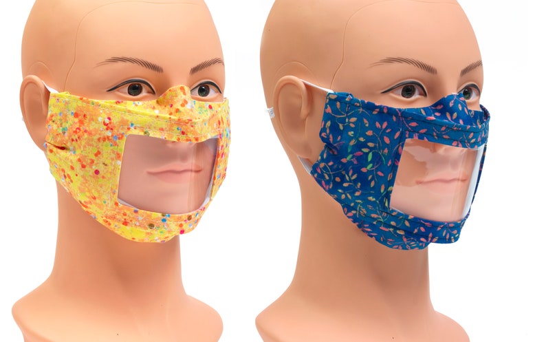 Clear Face Mask Lip Reading Face MaskWashable Reusable Face | Etsy