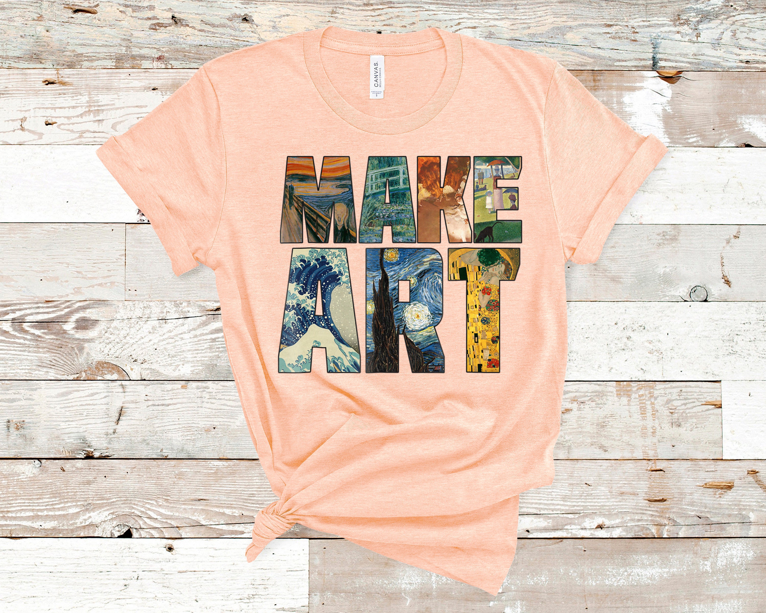 MAKE ART Artist Painting T-shirt Art Shirt Art Tee Art | Etsy