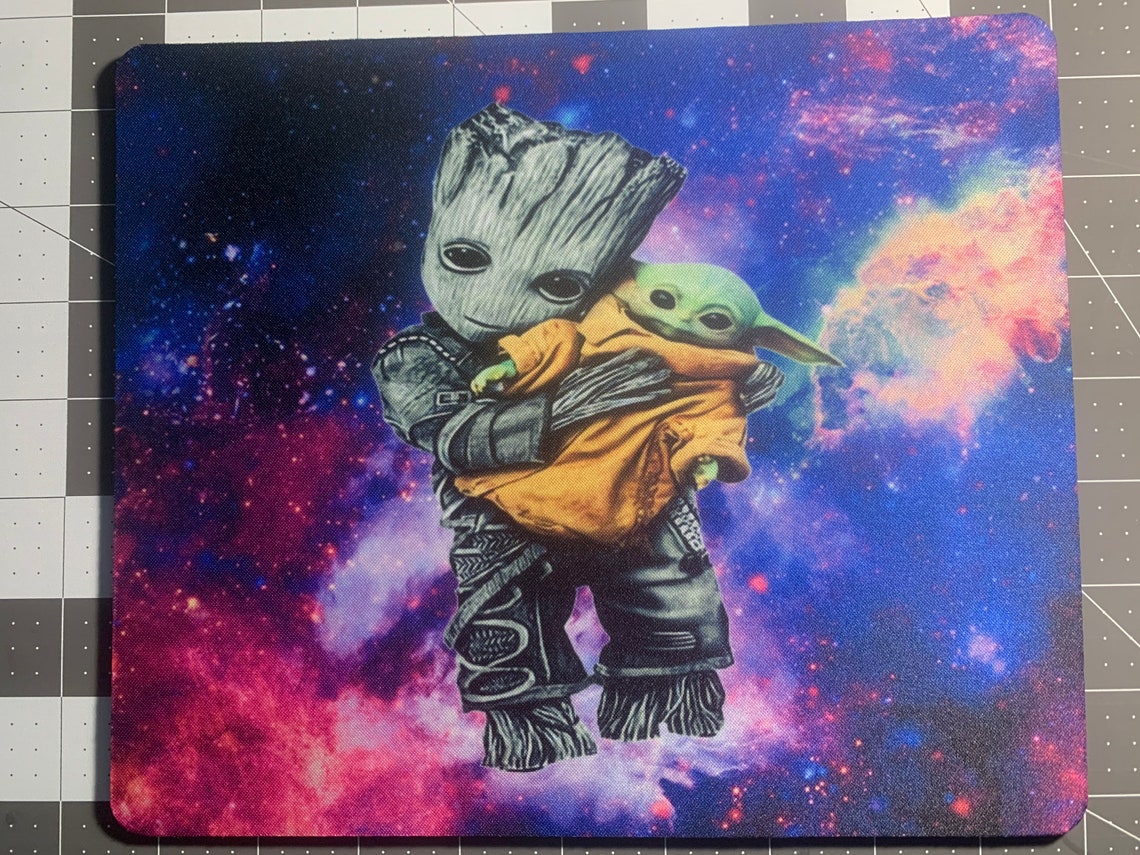 Baby Groot and the Child Yoda Mouse Pad - Etsy