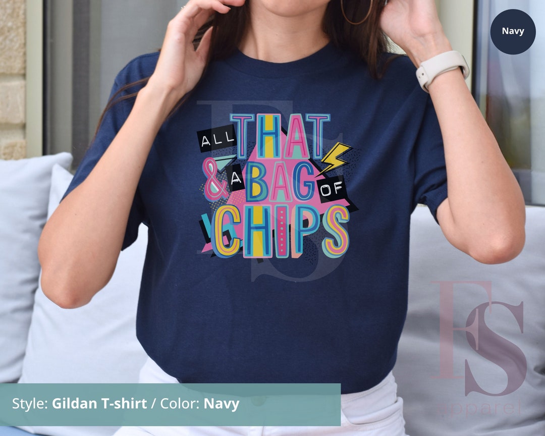 All That and a Bag of Chips T-shirt, 90s Slang Tee, 80s Memphis Style ...