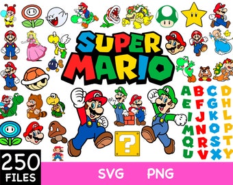 Digital Papers Racing Mario Clipart PNG Scrapbook Instant Download ...