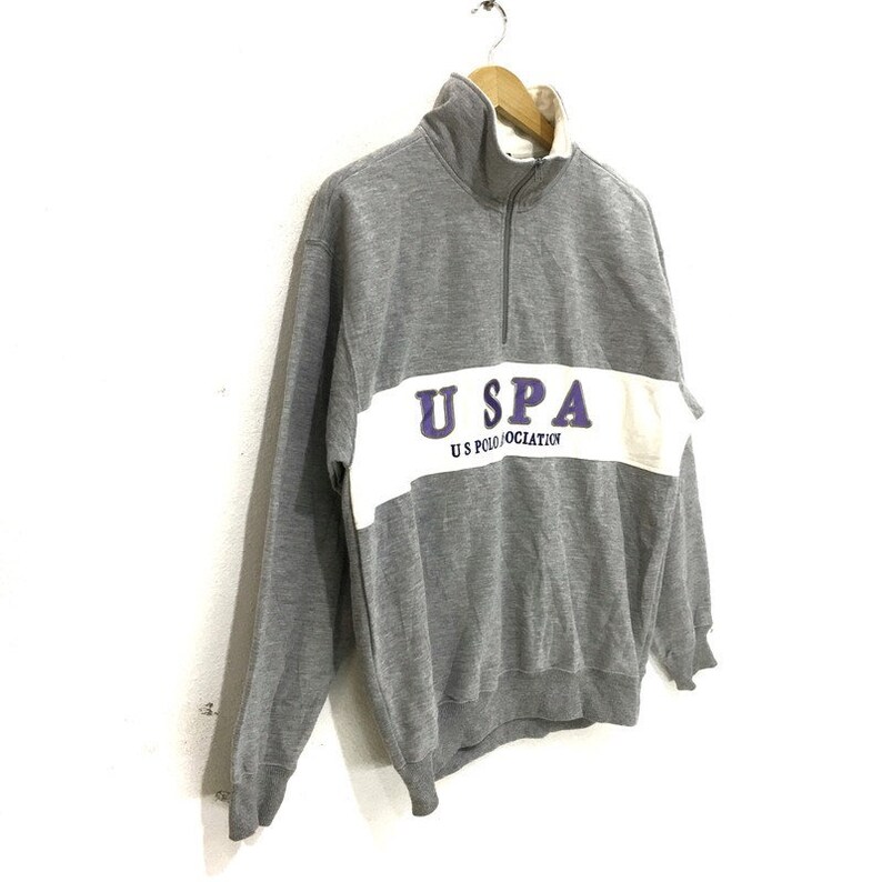 USPA POLO ASSOCIATION Sweatshirt Big Logo Spell Out Pullover | Etsy