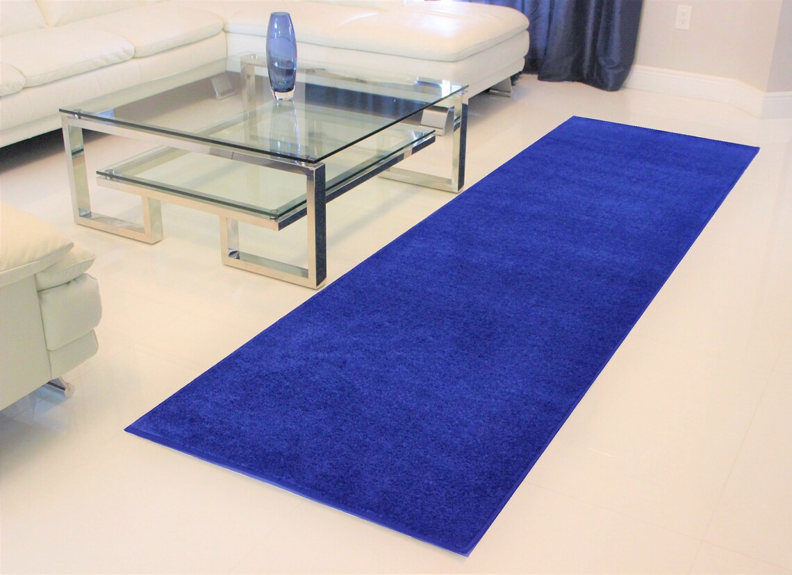Custom Cut Blue Carpet Runner, Blue Home Area Rug, Wedding Aisle Runner ...