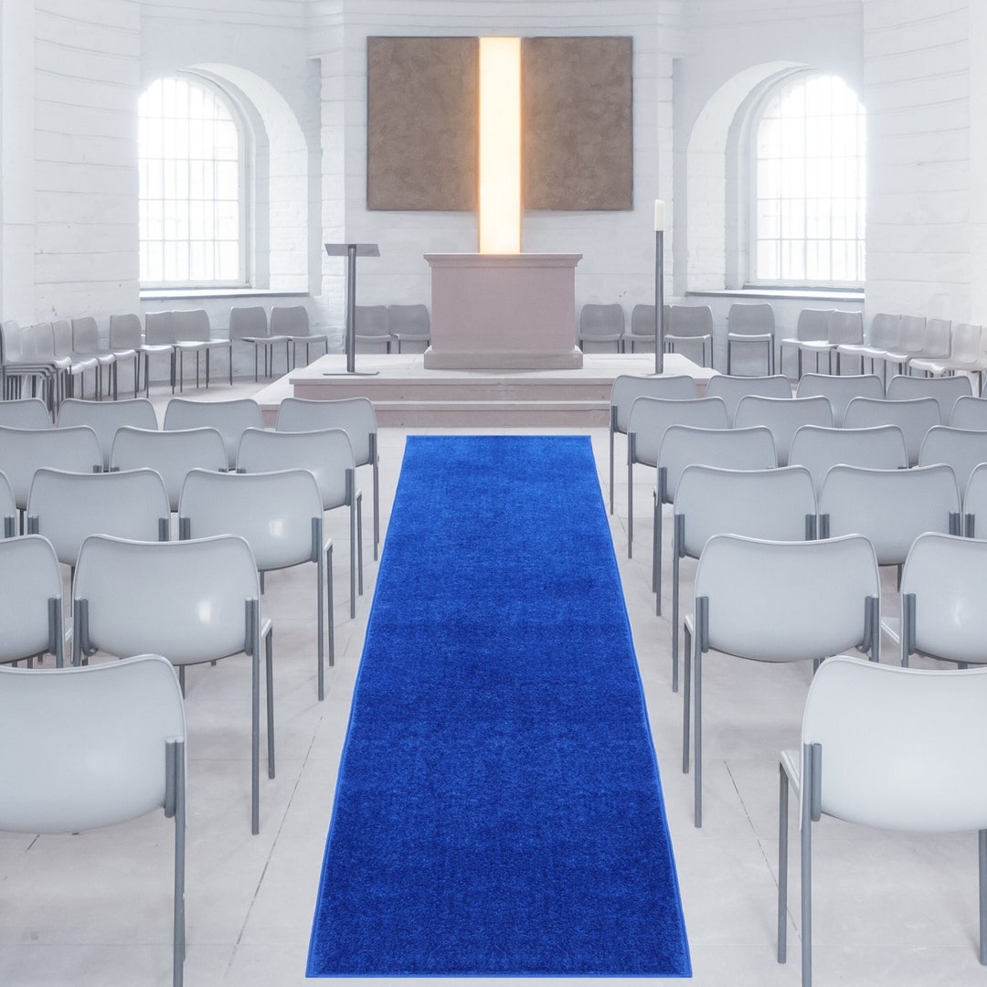 Custom Cut Blue Carpet Runner, Blue Home Area Rug, Wedding Aisle Runner ...