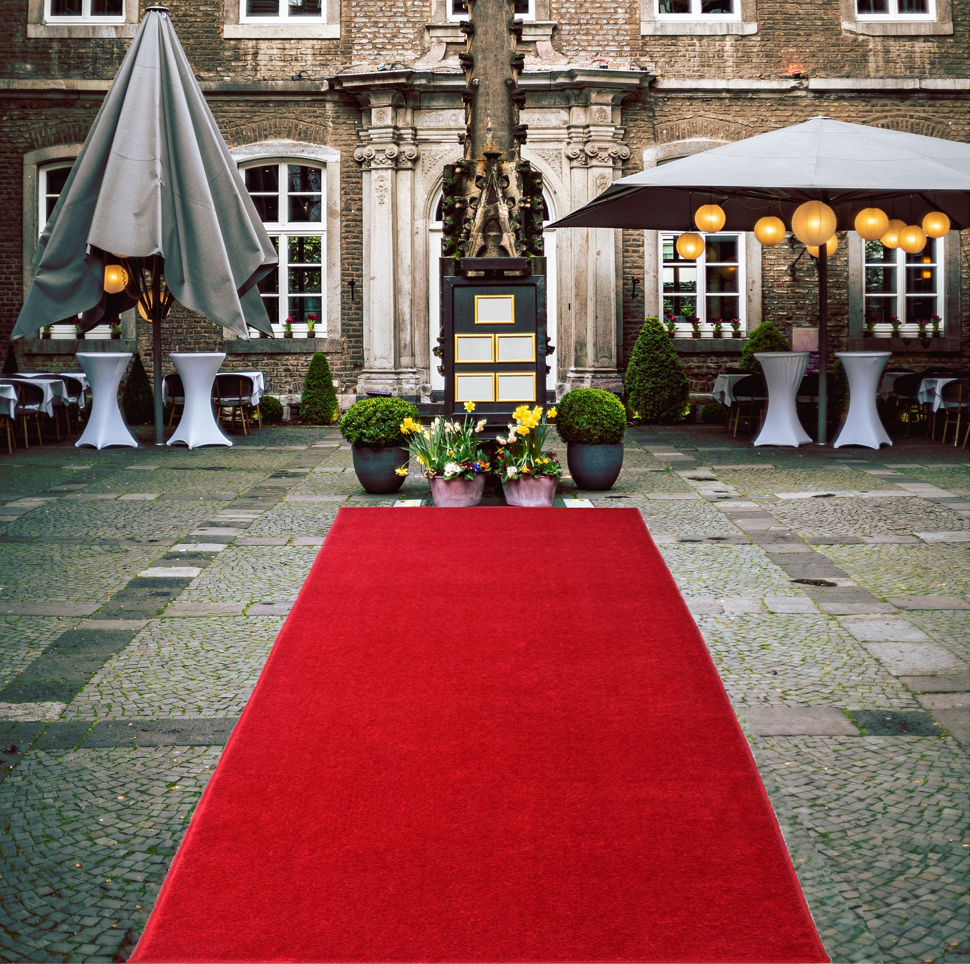 Custom Cut Red Carpet Runner, Red Home Area Rug, Wedding Aisle Runner ...