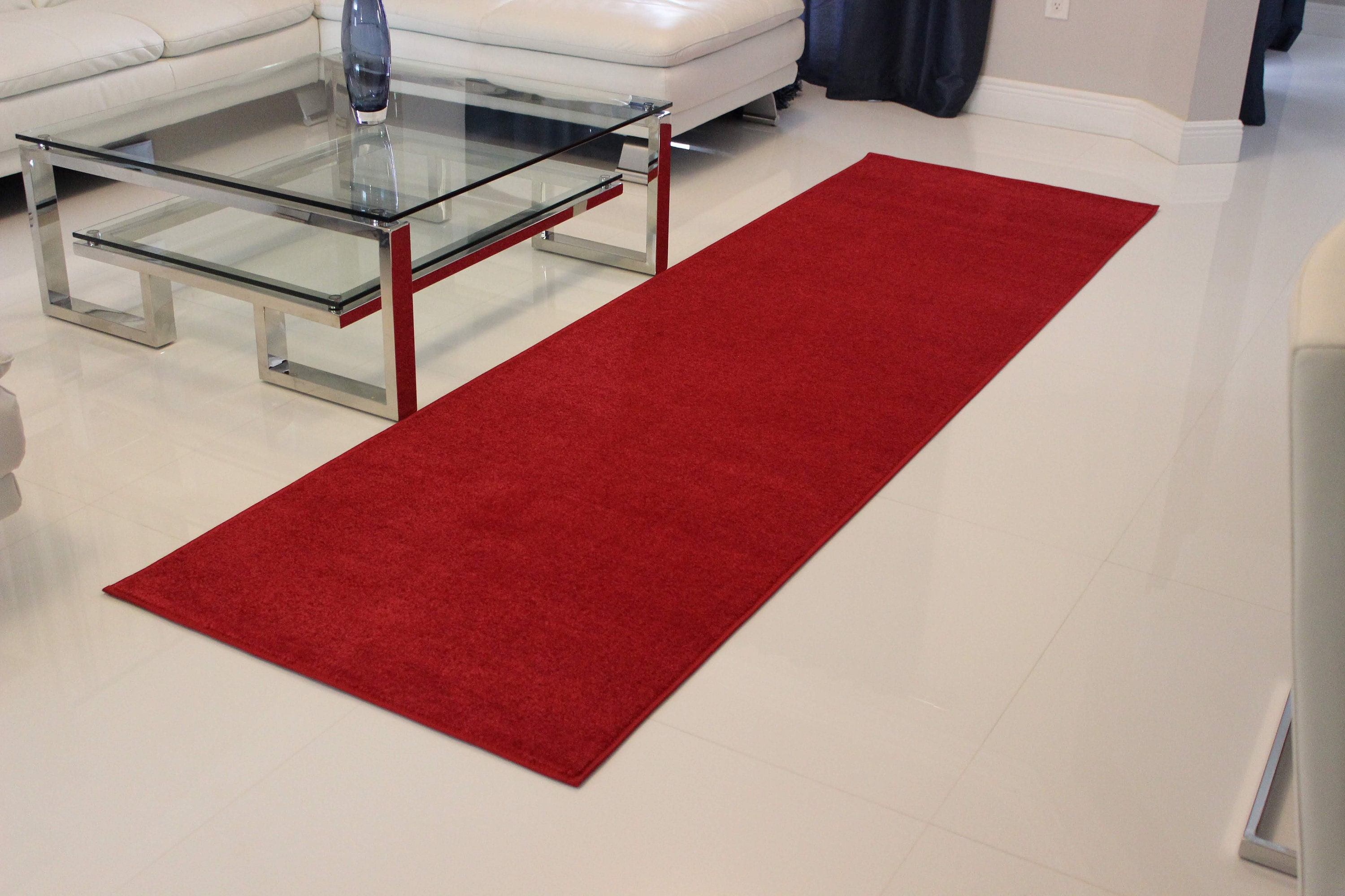 Custom Cut Red Carpet Runner, Red Home Area Rug, Wedding Aisle Runner ...