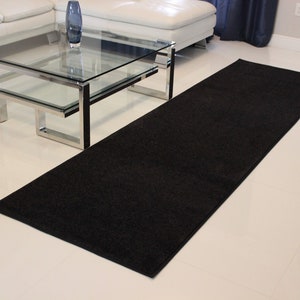 Custom Cut Black Carpet Runner, Black Home Area Rug, Wedding Aisle ...