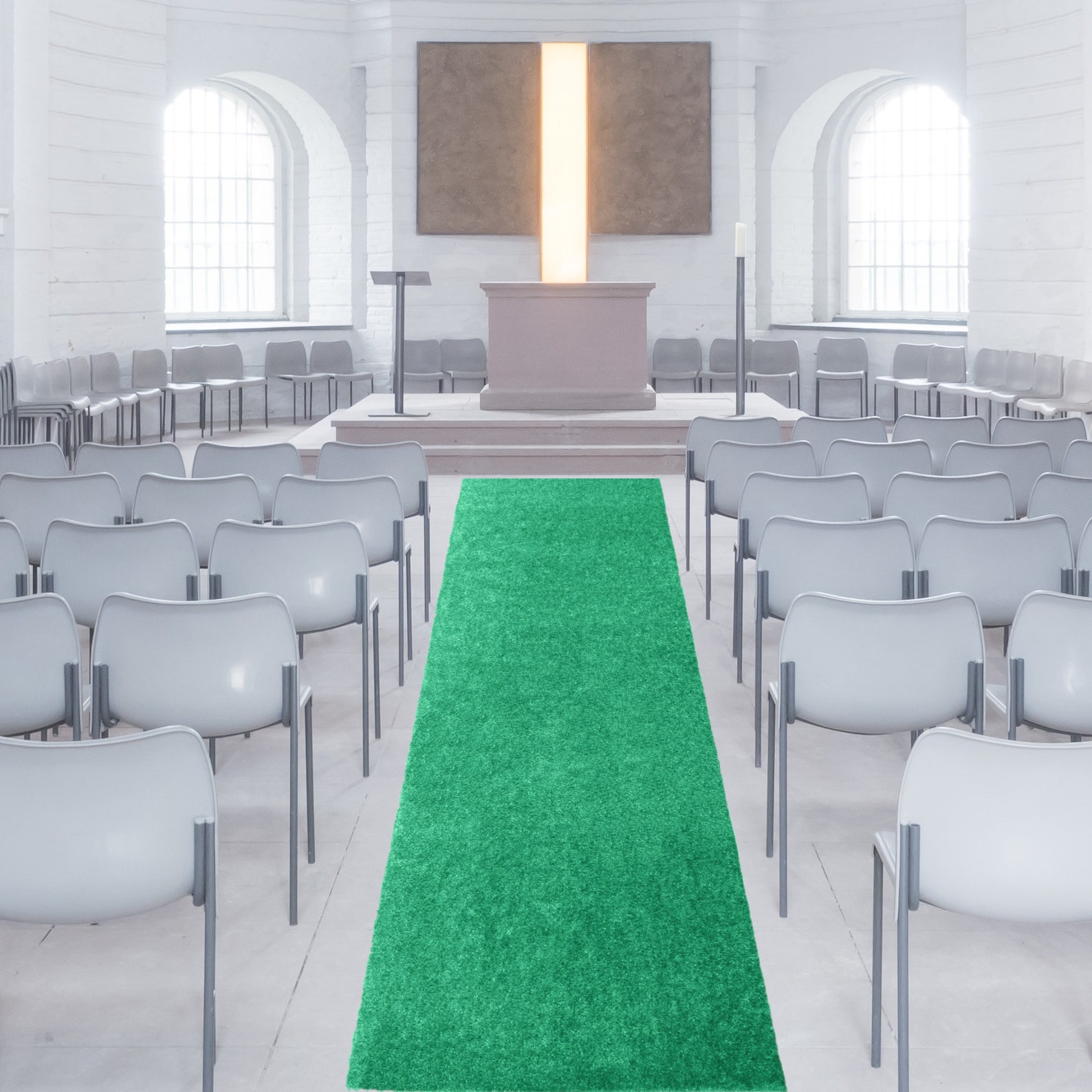 Custom Cut Green Carpet Runner, Green Home Area Rug, Wedding Aisle ...