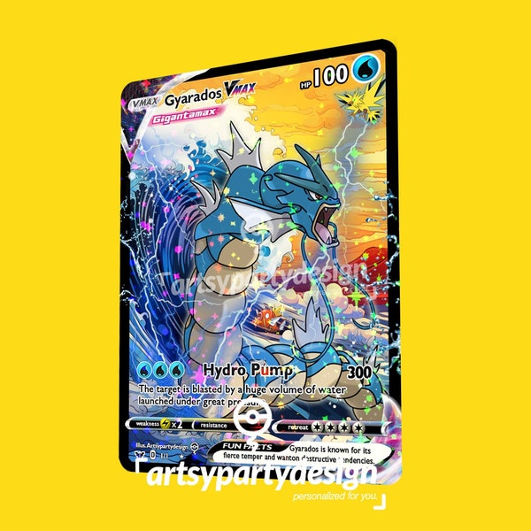Custom Gyarados Card - Etsy