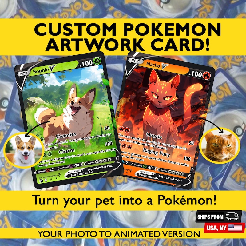 Custom.pokemon Cards - Etsy