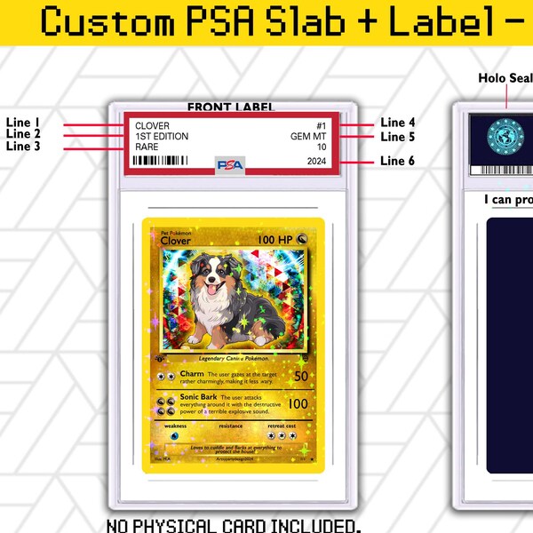 Psa Custom Slab Label - Etsy