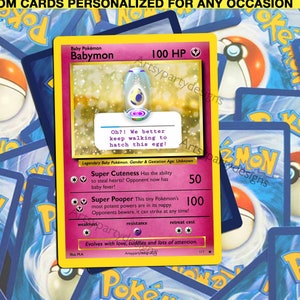 Pokemon Pregnancy Card, Pokemon Baby Card, Custom Pokemon Card ...