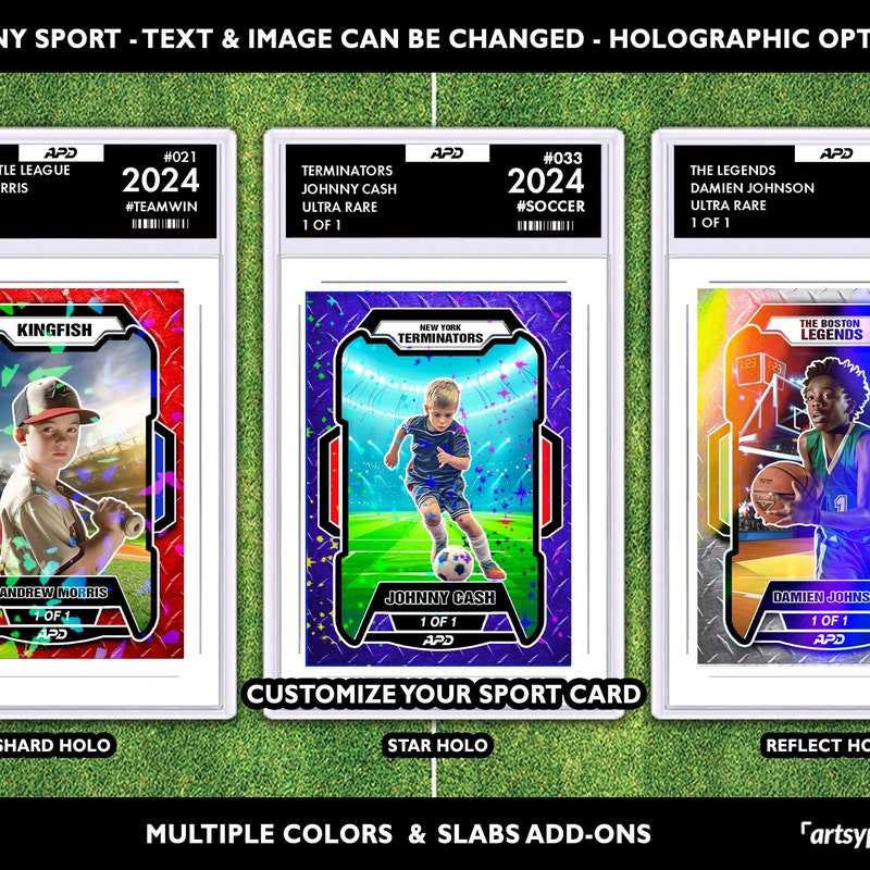 Custom Sports Cards Kids - Etsy