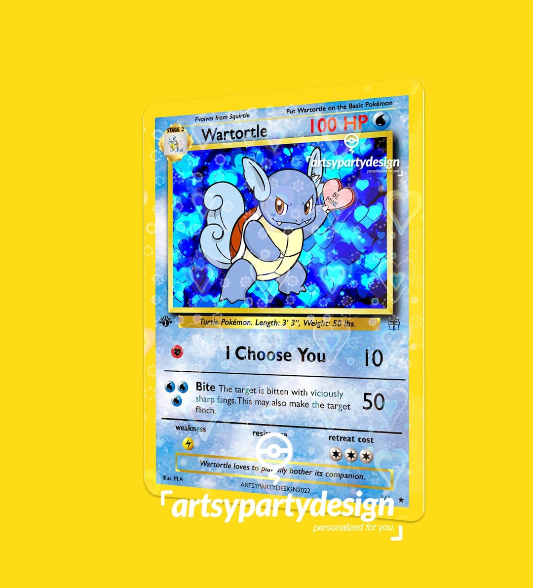 Pokemon Anniversary Card, Pokemon Valentine Card, Wartortle Anniversary ...