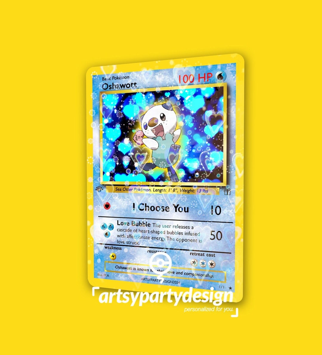 Pokemon Anniversary Card, Pokemon Valentine Card, Oshawott Anniversary ...
