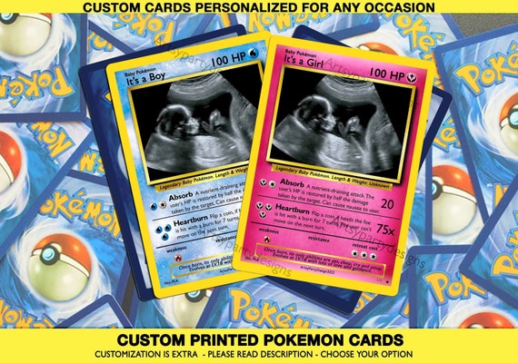 Pokemon Pregnancy Card Pokemon Gender Reveal Custom Pokemon - Etsy