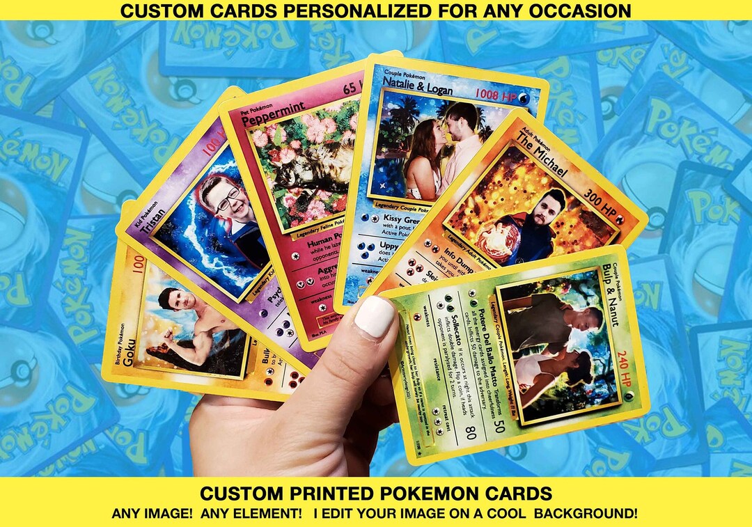 Custom Pokemon Card, Pet as Pokemon , Pokemon Valentine, Pokemon ...