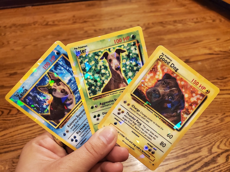 Custom Pokemon Card Print Your Own Card Holographic Custom - Etsy