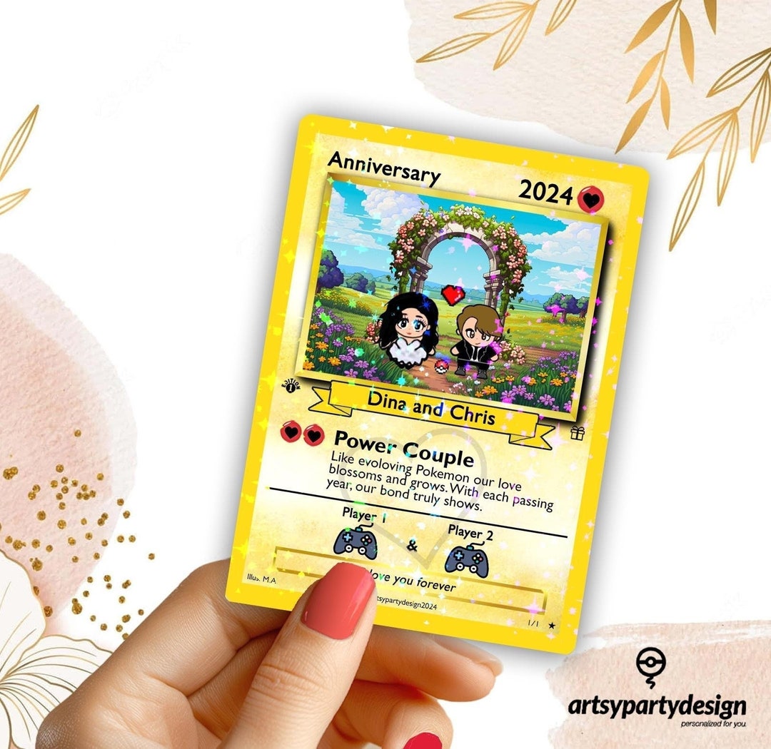 Custom Anniversary Card, Custom Pokemon Card, Custom Trading Card ...