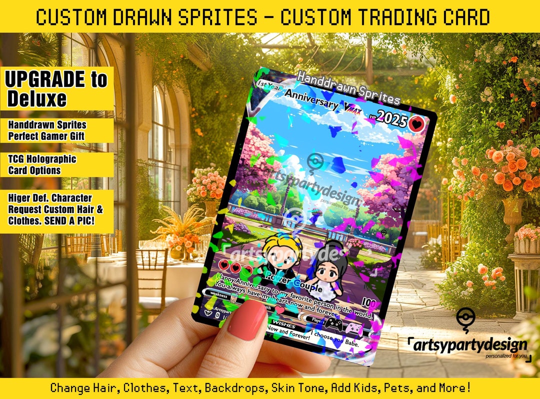 Custom Anniversary Card, Custom Pokemon Card, Custom Trading Card ...