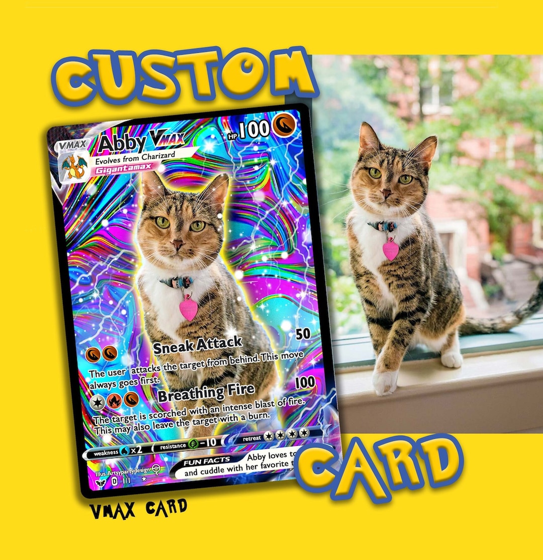 Custom Pokemon Card, Pet as Pokemon , Pokemon Pet Card, Pokemon Custom ...