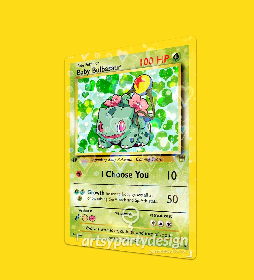 Baby Bulbasaur Card Pokemon Pregnancy Card Custom Pokemon - Etsy
