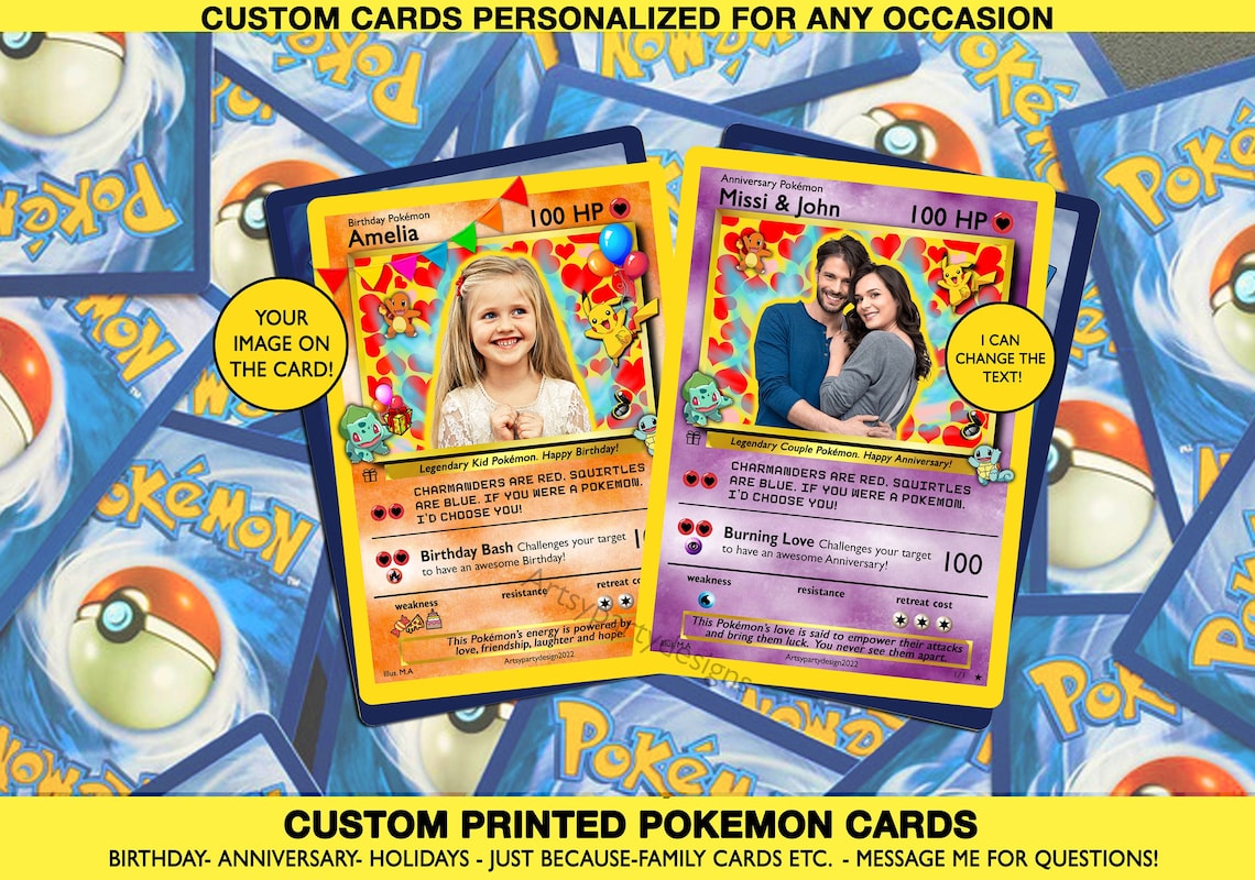 Pokemon Custom Card Pokemon Anniversary Card Pokemon - Etsy