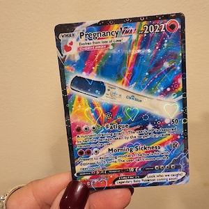 Pokemon Pregnancy Card, 2024, Pokemon Anniversary Card, Custom Pokemon ...
