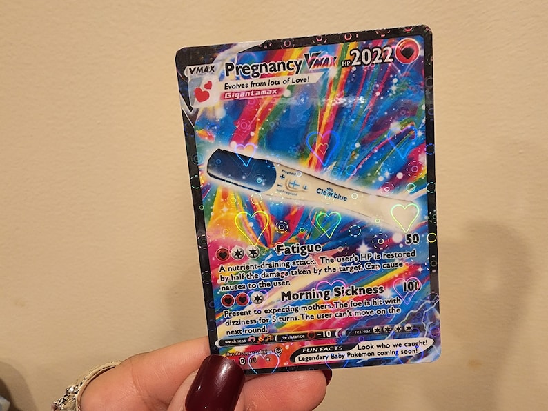 Pokemon Pregnancy Card, 2026, Pokemon Anniversary Card, Custom Pokemon ...