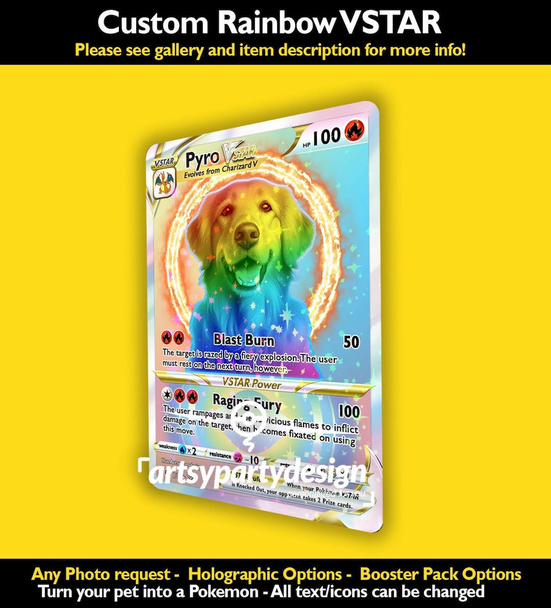 Custom Pokemon Card, Pet as Pokemon, Turn Pet to Pokemon, Pokemon ...