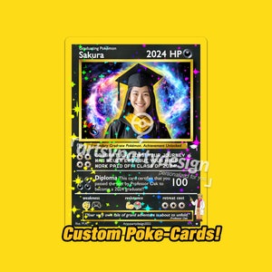 Pokemon Custom Card, Pokemon Graduation Card, Pokemon Holographic Card ...