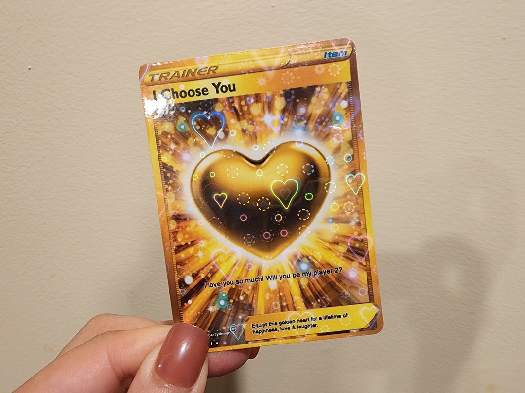 Pokemon Love Energy, Pokemon Valentine Card, Custom Pokemon Card ...
